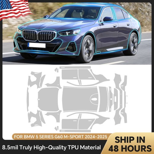 Matte PPF PreCut Full Kit For BMW 5 Series G60 M Sport 2024-UP Paint ...