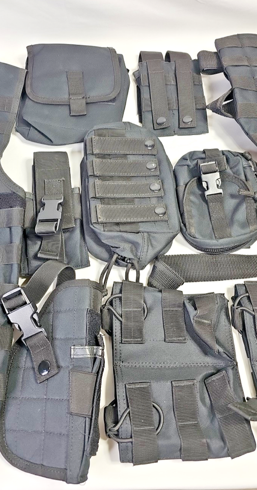 Loaded Gear Tactical Vest – Black MOLLE System Adjustable Combat ...