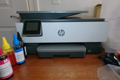 HP OfficeJet Pro 9015e Color WIRELESS Printer + REFILLABLE CARTRIDGES ...