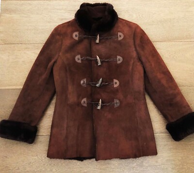 Ralph Lauren Vintage Black Label Brown Shearling Sheepskin Toggle ...