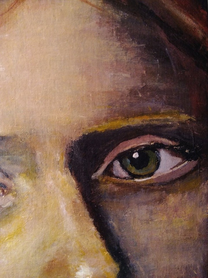 "Annabelle", original acrylic portrait painting on canvas 15,8×11,7inch ...