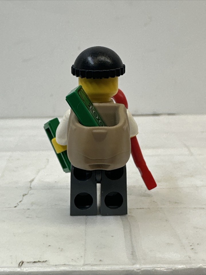 Lego Minifigure Cty0222a Crook Criminal Robber Prisoner Crowbar Money ...