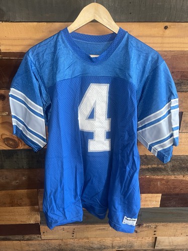 Vintage Detroit Lions 80s 90s NFL Football Blue Jersey Size Medium Sand ...