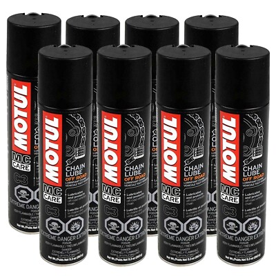 Motul MC CARE C3 CHAIN LUBE OFF ROAD Spray 3.2L Chain Lubricant 8 x 0 ...