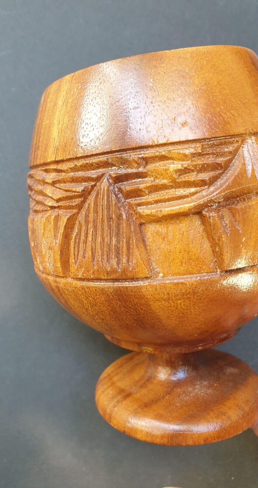 Hawaii Monkey Pod Tiki Goblet Cup Souvenir | eBay