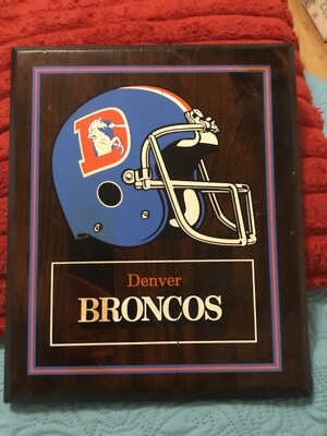 DENVER BRONCOS WALL PLAQUE/FLOYD LITTLE,JOHN ELWAY,DAN REEVES,MILE HIGH ...