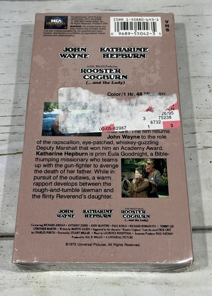 Rooster Cogburn (...and the Lady) (VHS, 1999) John Wayne Katharine Hepburn New! 96895504235 | eBay