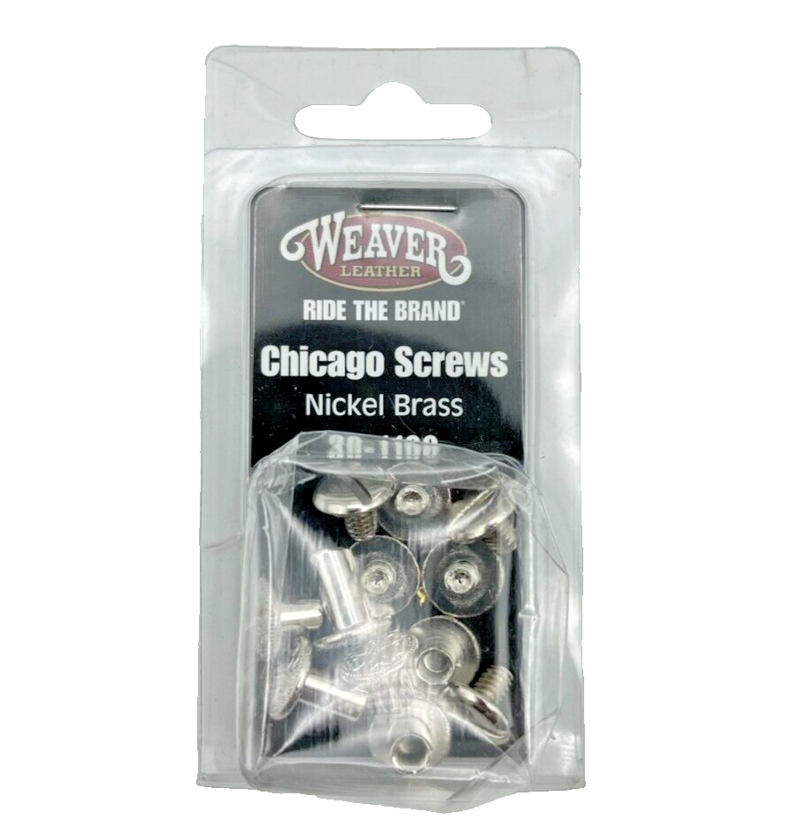 Weaver Leather Nickel Brass Chicago Screws, Pack of 6, 30-1100, NOS ...