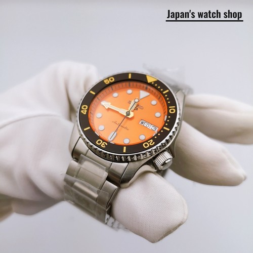 SEIKO 5 Sports SBSA231 Orange Automatic Mechanical Diver Men's Watch ...