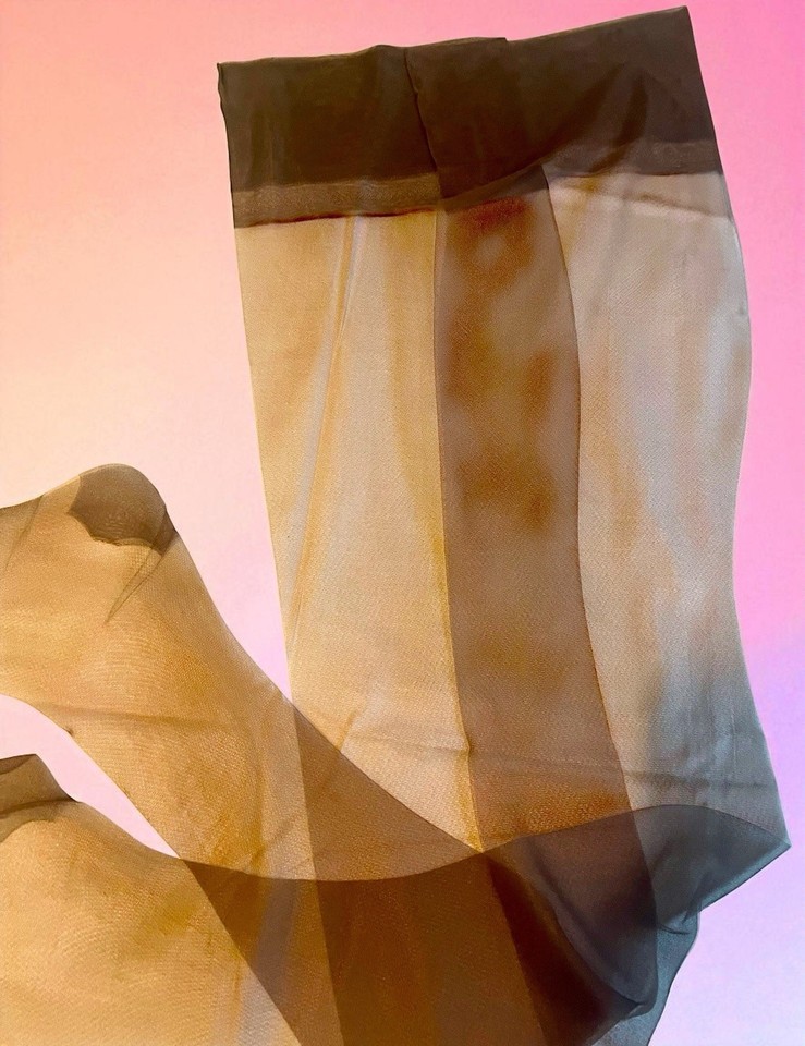 Vtg Seamless Mesh Nylon “Beaute’” Stockings 11-35” Lace Guard Top RHT ...