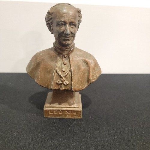 Bust of Pope Leo XIII Late 19th Cent Roman Catholic Church Metal Bronze ...