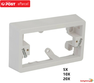 16m 34mm Shallow Slim or High Mounting Block Power Point GPO Light ...