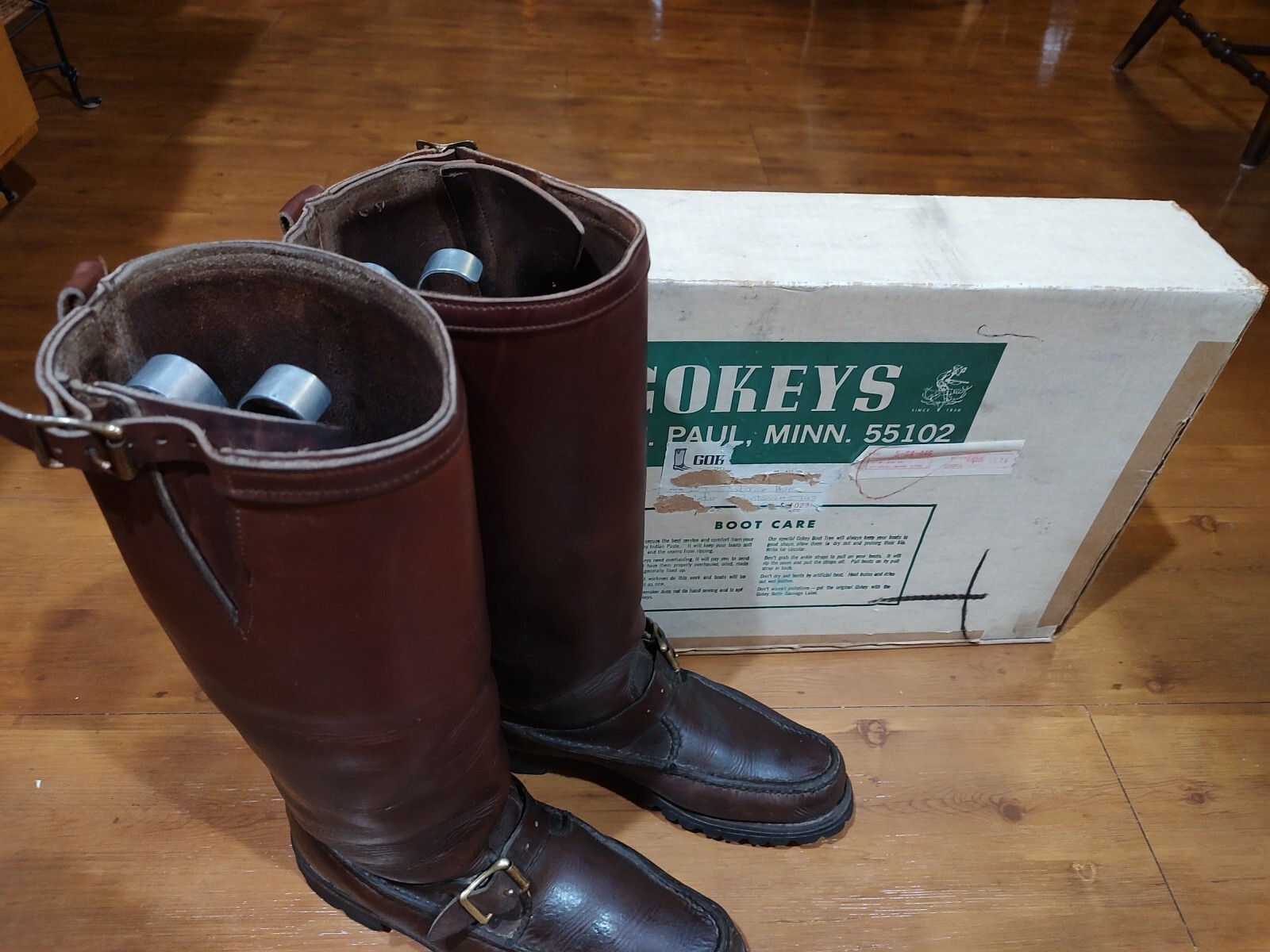 VTG USA made GOKEY Botte Savage Snake Proof Boots With Original Box ...