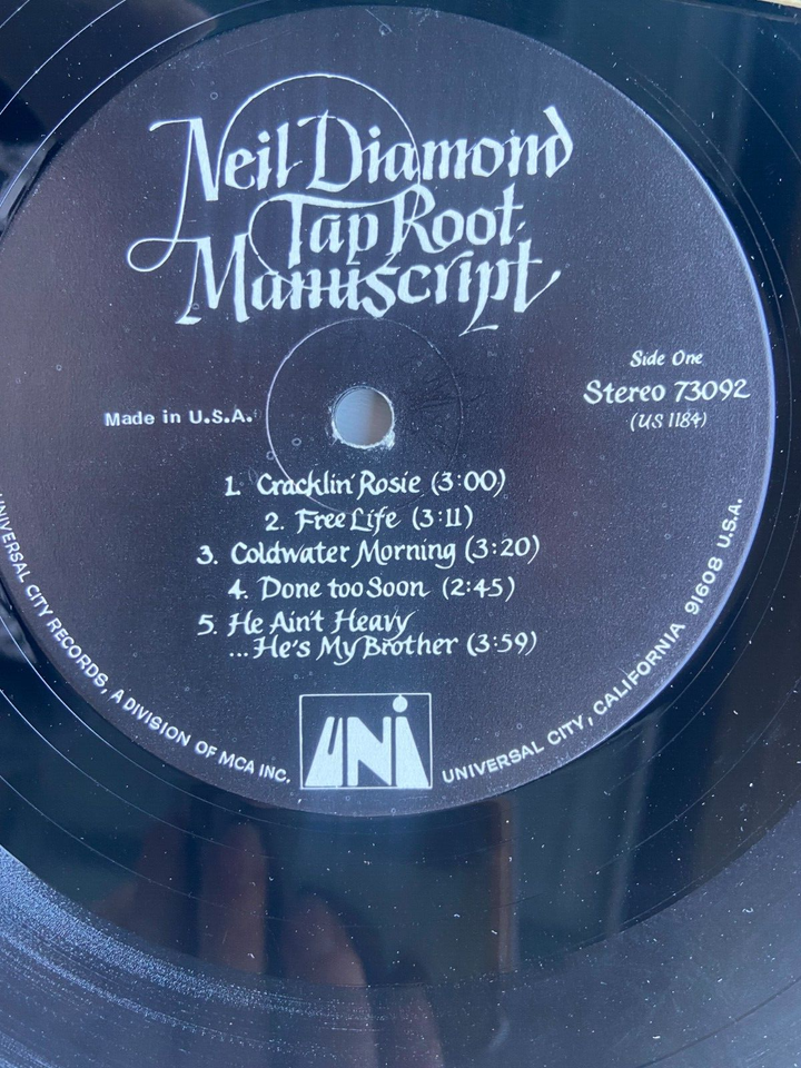 Neil Diamond Tap Root Manuscript Record lp original vinyl album | eBay