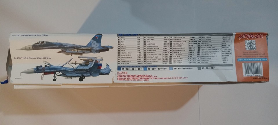 Minibase 1:48 Scale Su-27K Sea Flanker Fighter Aircraft Plastic Model ...