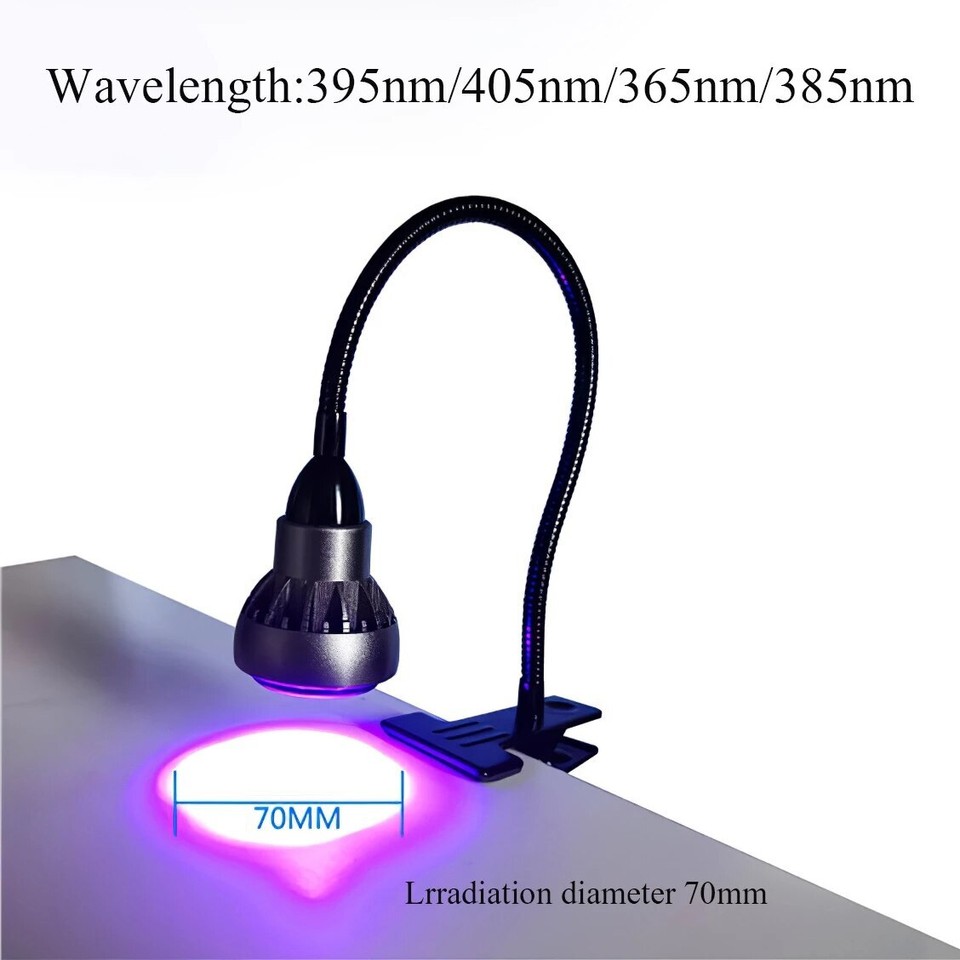 100W 405nm UV Ultraviolet Led Curing Light 365nm 395nm Adjustable Epoxy ...