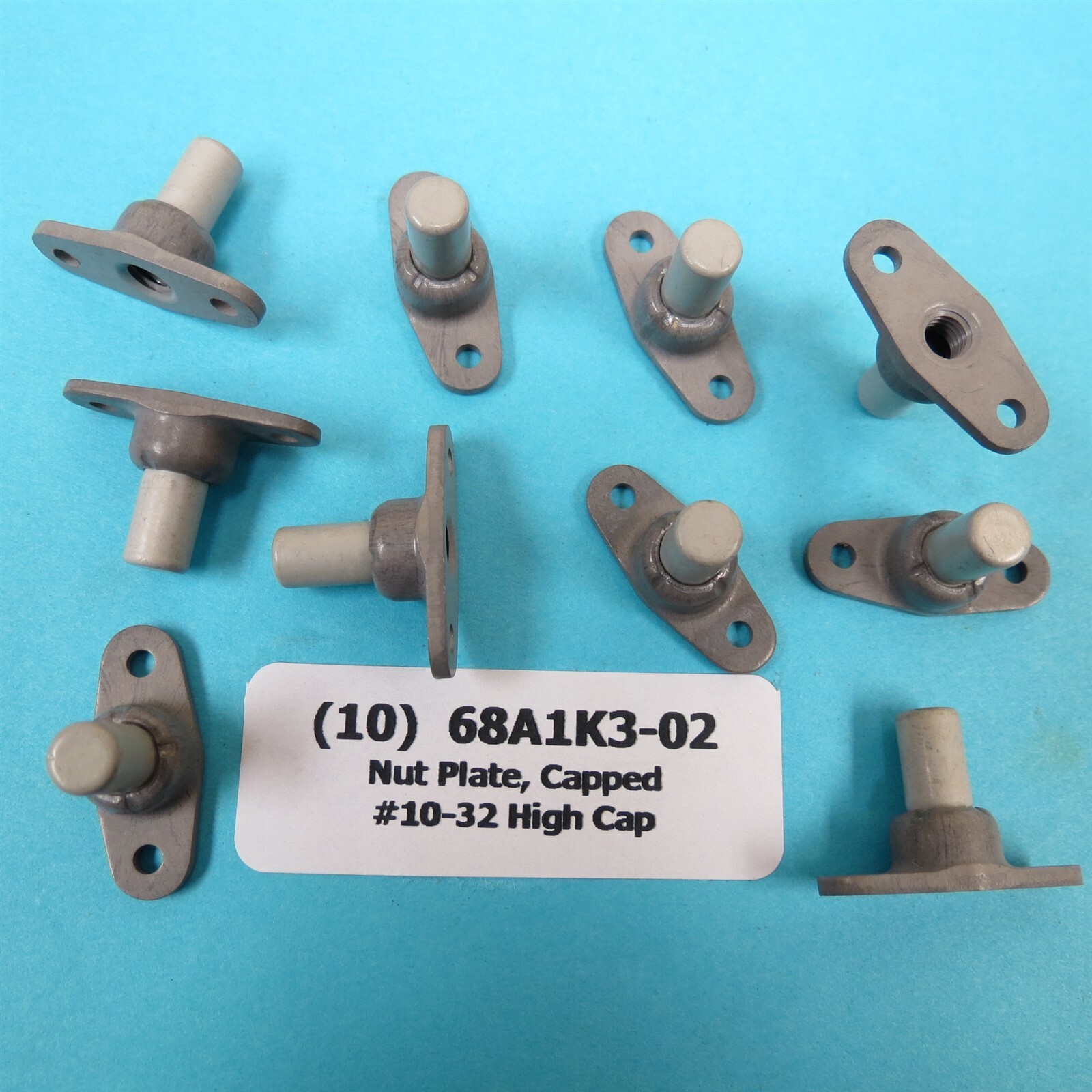 #10-32 Capped 2-Lug Self Locking Nutplates High Metal Cap Aluminum ...