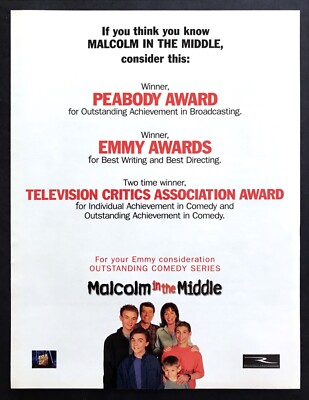 2001 "Malcolm in the Middle" TV Series Emmy Nomination Congratulations ...