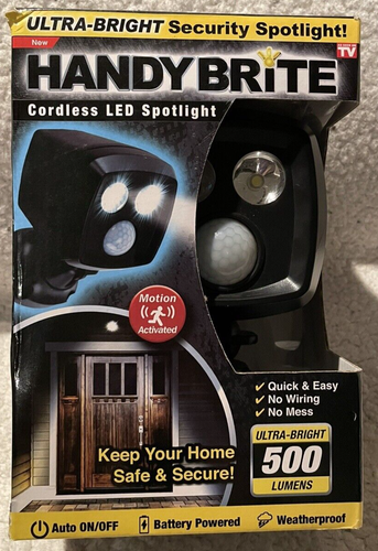 Handy Brite 500 Lumens Cordless Motion-Activated Sensor LED Spotlight ...