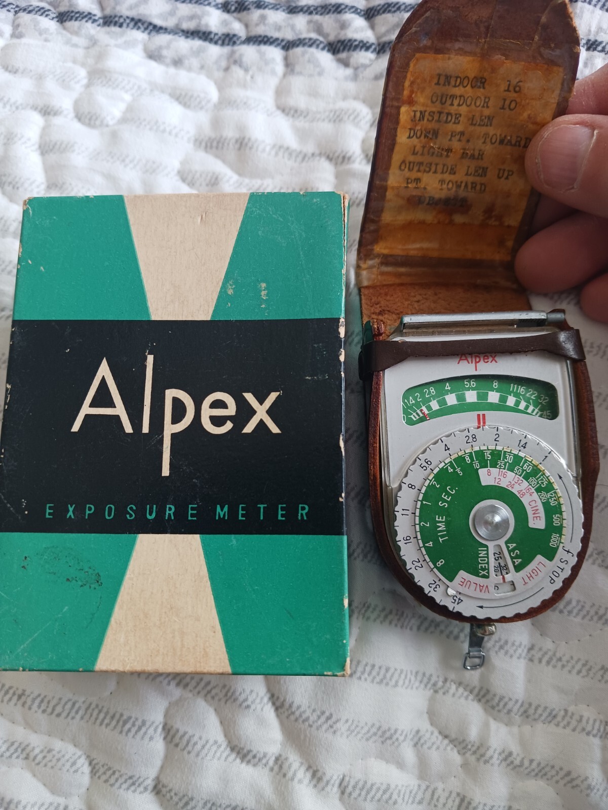 Alpex Exposure Meter With Box & Pocket Chain | eBay