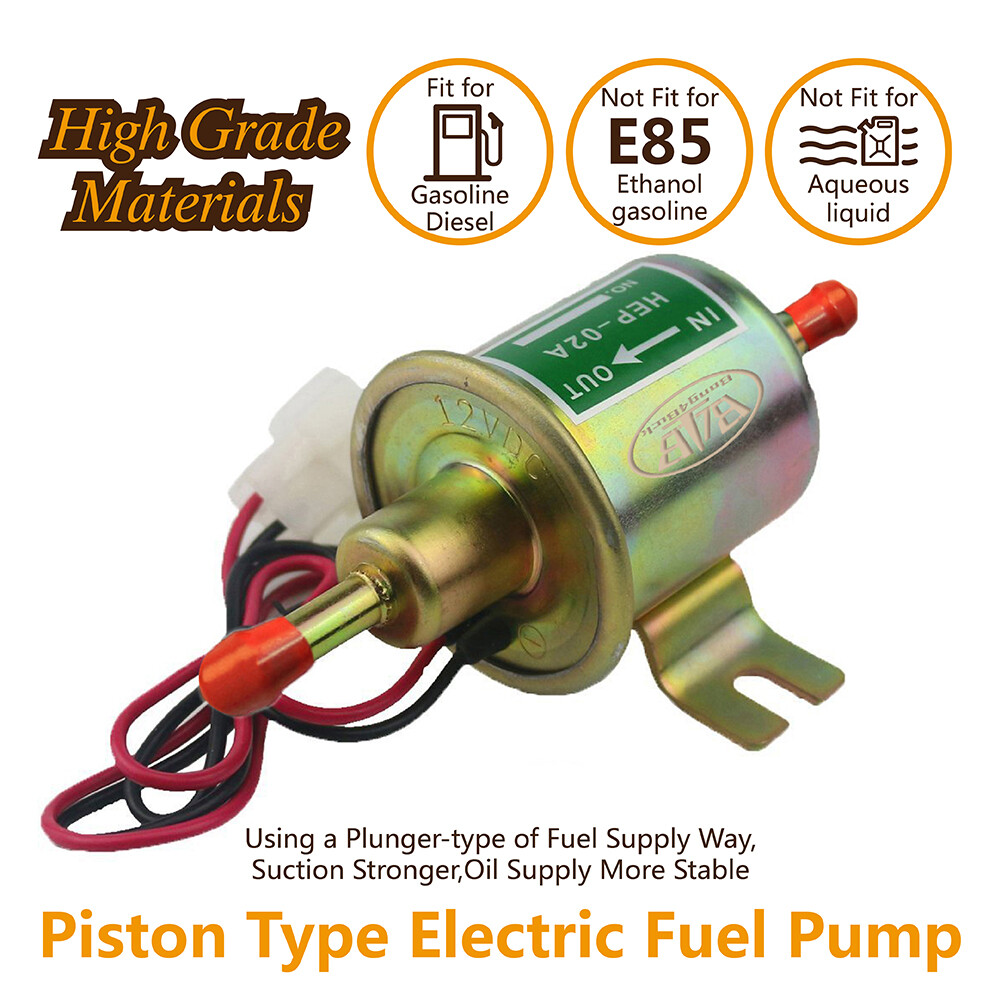 Universal 12V Electric Inline Fuel Pump For Lawn Mowers Small Engine ...