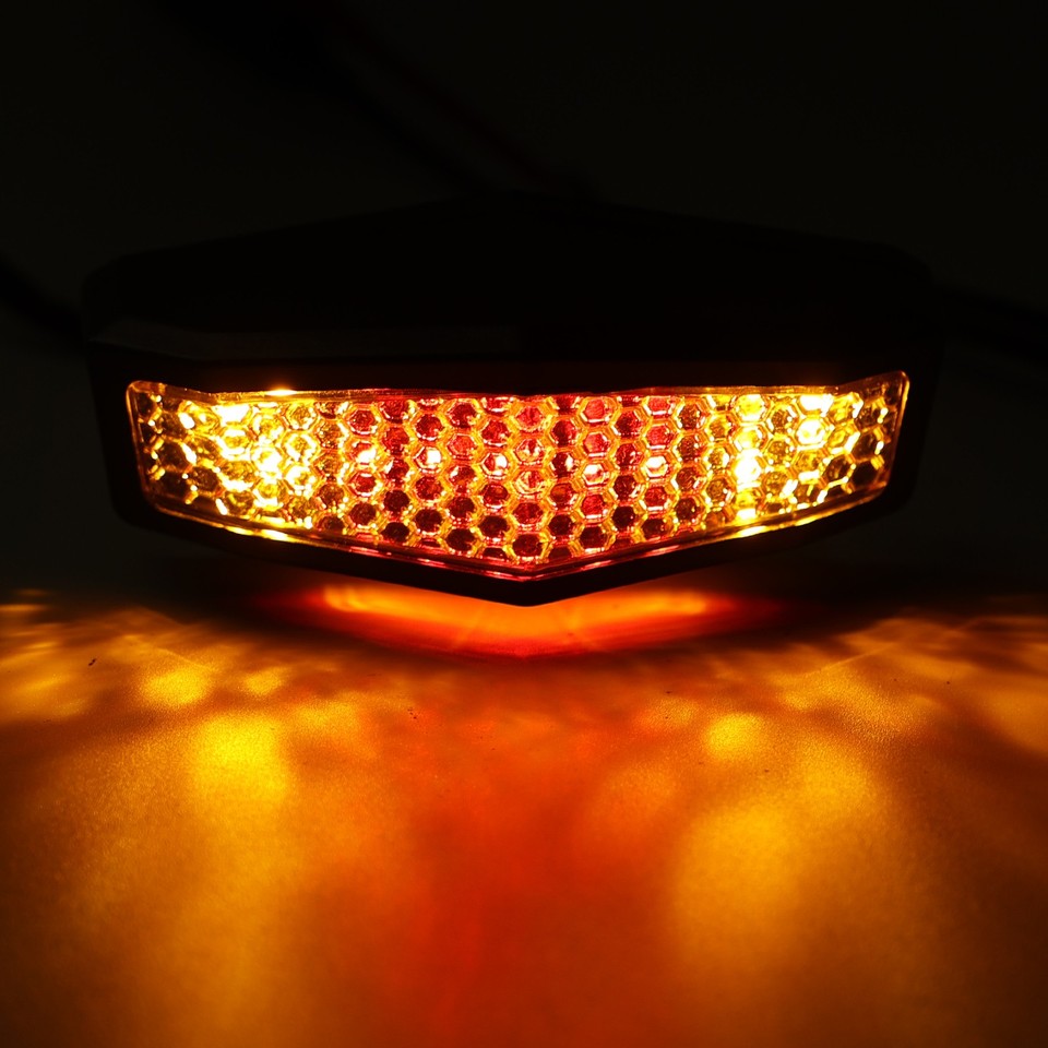Stop Red Light License Plate Rear Motorcycle Tail Brake Stop Turn Signal Lamp | eBay UK