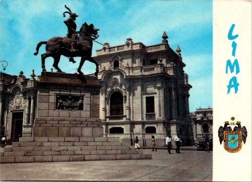 Lima Monument To Francisco Pizarro Postcard | eBay