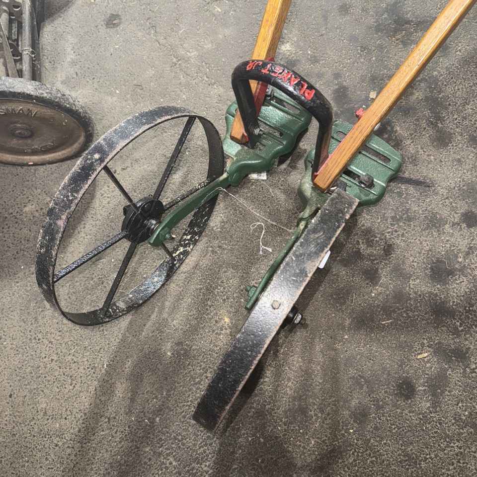 Vintage Planet Jr. Double Wheel Cultivator Wheel Hoe & Handles Great ...