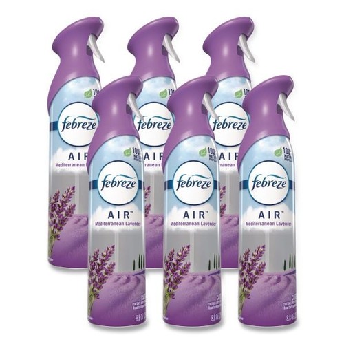 Febreze Air Freshener Spray Mediterranean Lavender, 8.8 oz Aerosol, 6 ...