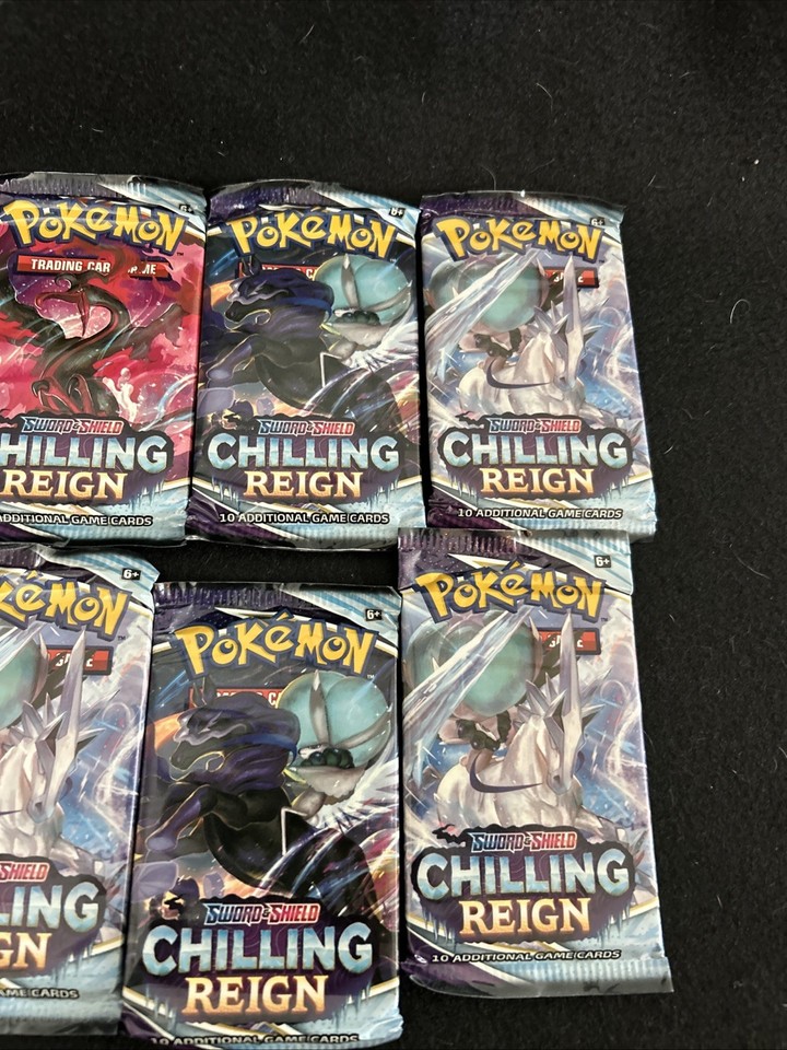 Pokemon Chilling Reign Booster Pack X 8 Full Art Set Factory Sealed ...