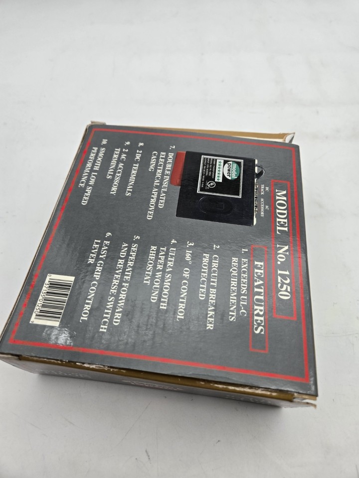 Model Power HO Train Transformer RL-1250 Output 19VAC 0-18VDC 5.5VA Max ...