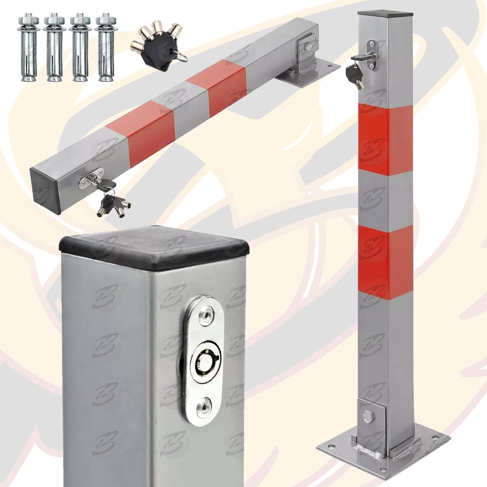 Folding Locking Parking Bollard Post Barrier Security Driveway Car Park ...