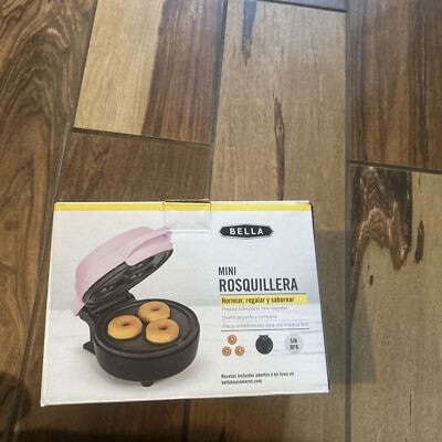 Bella Mini Donut Baker Pink Nonstick Cooking Compact Model GH-6201D 350 ...