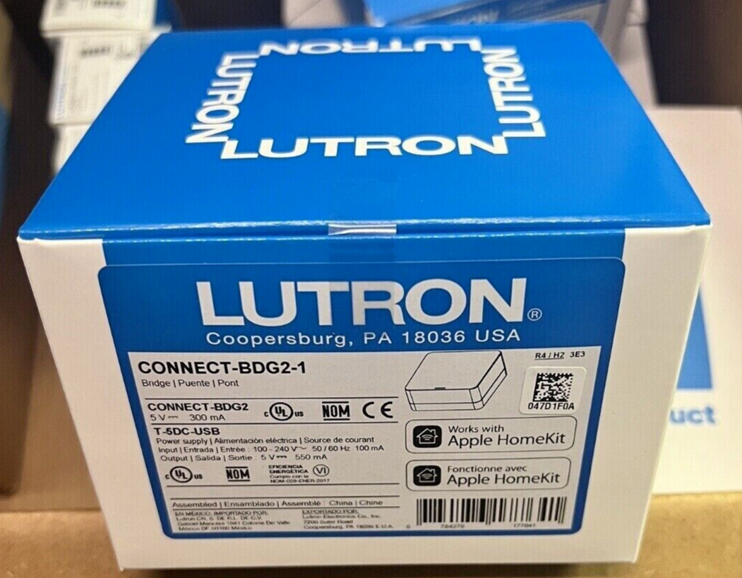 Lutron Connect Bridge CONNECT-BDG2-1 W Apple HomeKit CONNECTBDG21 SHIPS ...