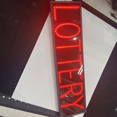 Pro-Light State Lottery “Lottery” Red LED Luminary Action Sign 34 X 9 X ...