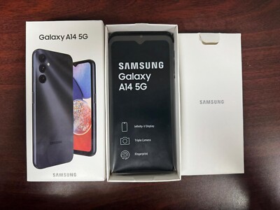 Open Box - Samsung Galaxy A14 5G - 64GB (UNLOCKED) 4GB RAM 6.6" Black ...