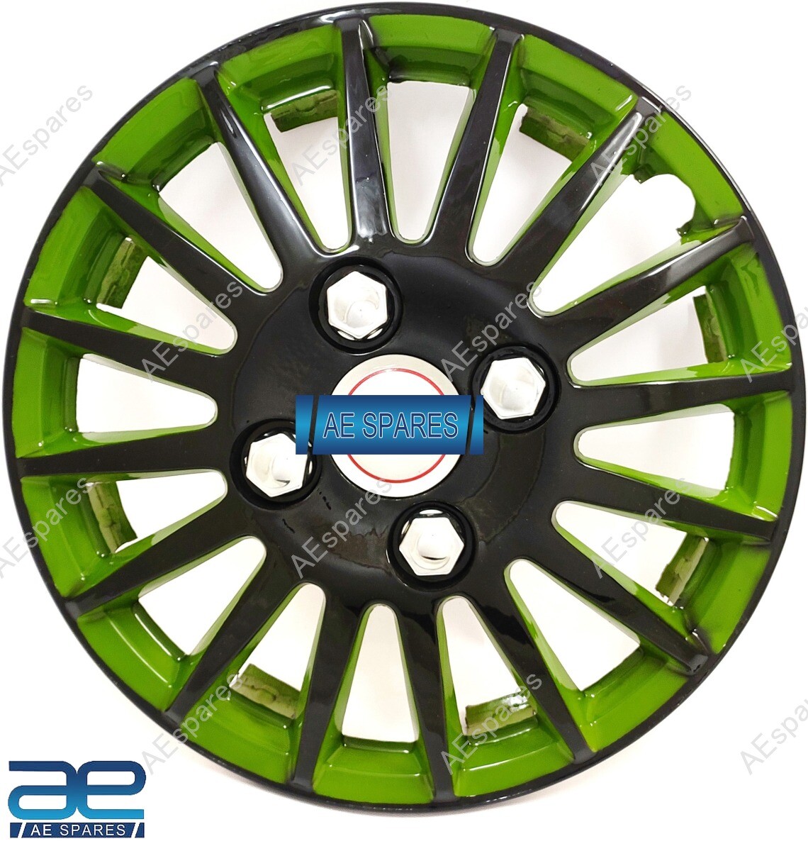 4 Pcs New Wheel Hub Caps Cover Plastic Black Green 12-16" For Cars ...
