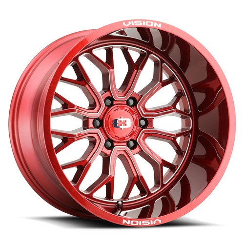 Vision Off-Road 402 Riot 20X9 +12 Red Milled Wheel 5x139.7 5x5.5 (QTY 1 ...