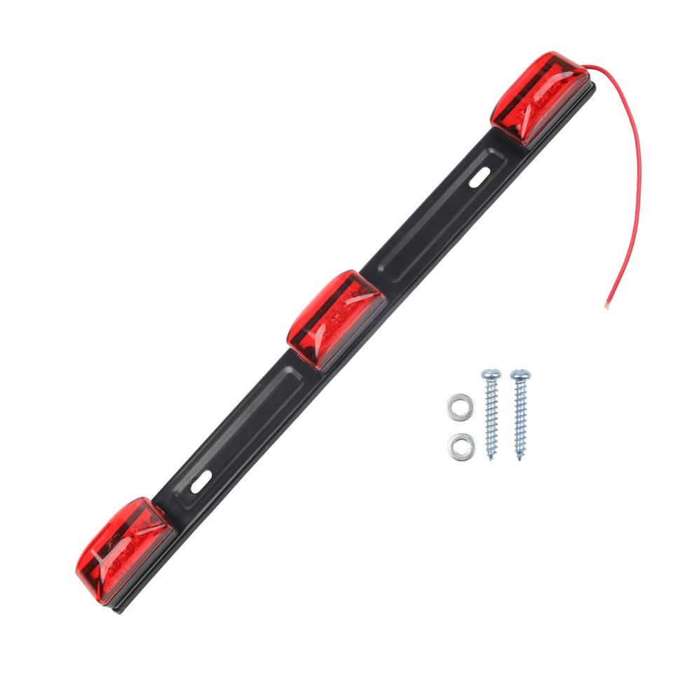 1-2PACK LED Rear Clearance ID Marker Light Bar Truck Trailer Tail Red ...