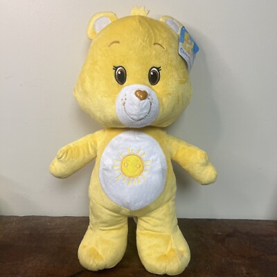 Kelly Toys Care Bears Plush 17" FUNSHINE Bear Yellow Sunshine Carebear ...