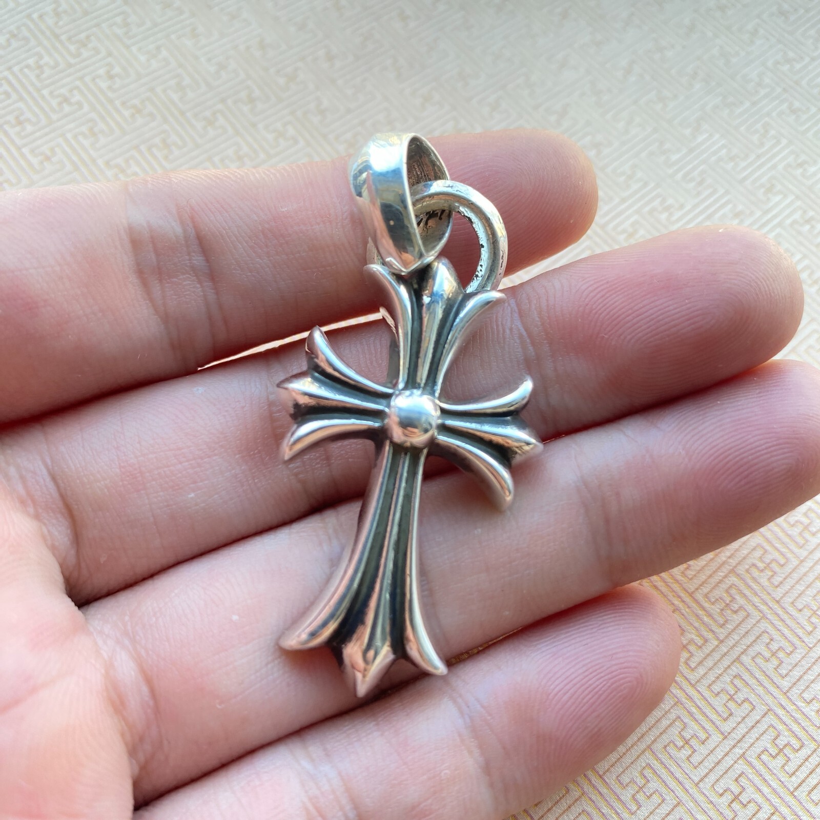 chrome hearts cross pendant sterling silver - Gem