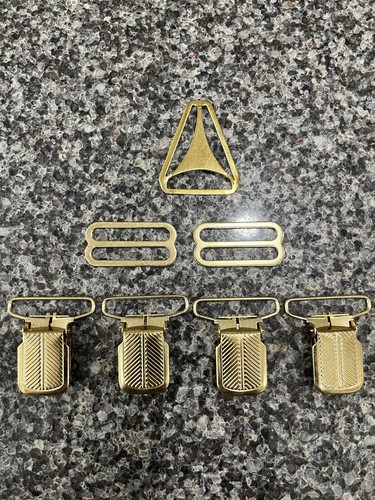 Suspender Clip DIY Hardware Gold, Metal For 1+1/2” Suspenders | eBay