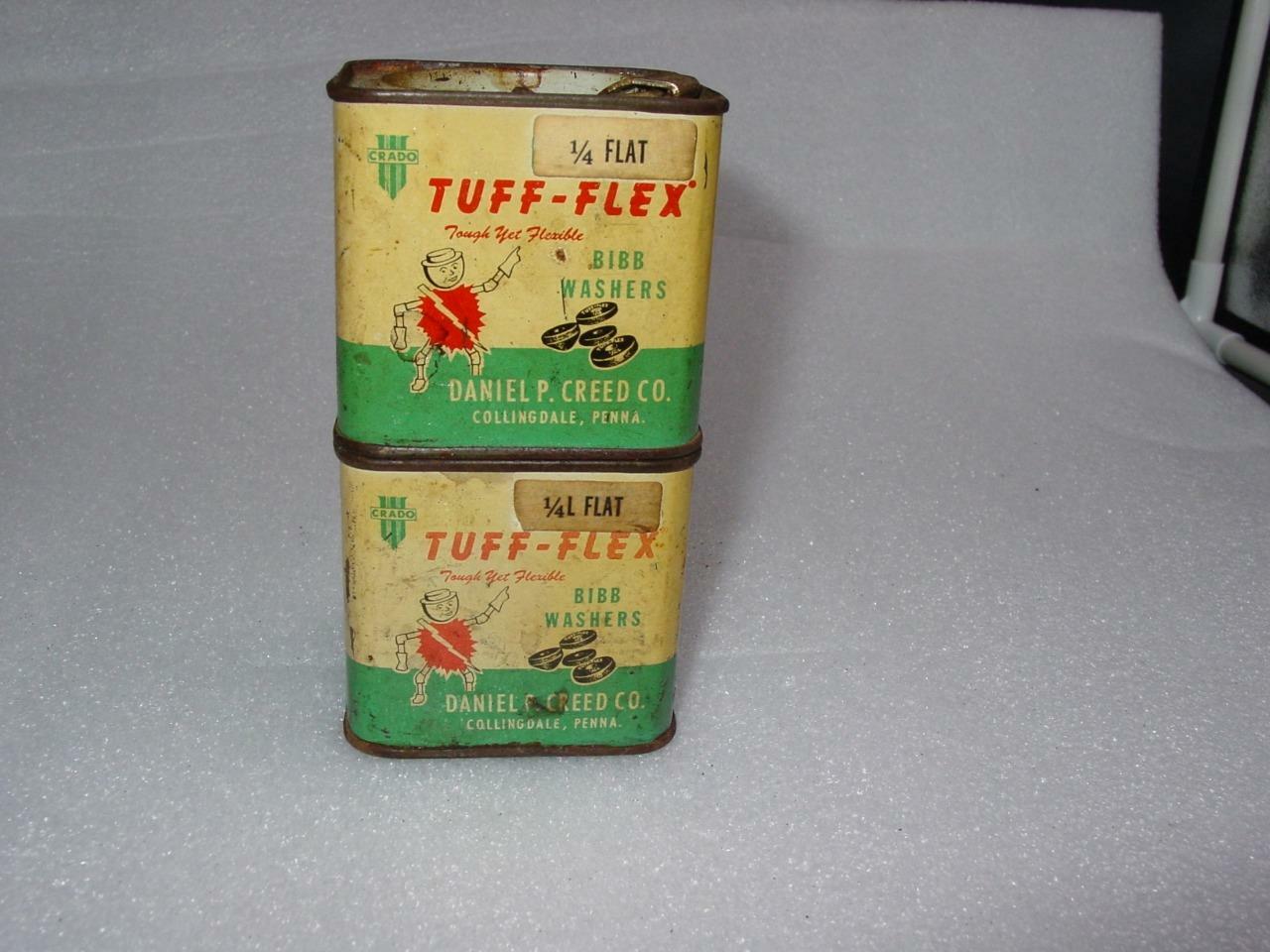 PAIR 2 Antique TUFF -FLEX Tin Tank Bulbs Plumbing Thunder Bolt Man! 2.5 ...