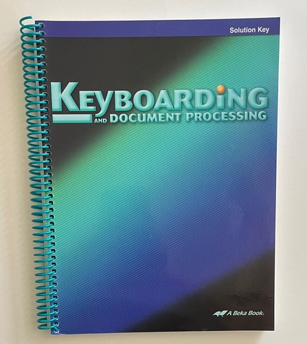 ABeka Keyboarding & Document Processing Solution Key Current Edition | eBay