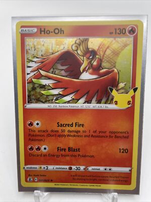 Pokémon TCG Ho-Oh Celebrations 001/025 Holo Holo Rare | eBay