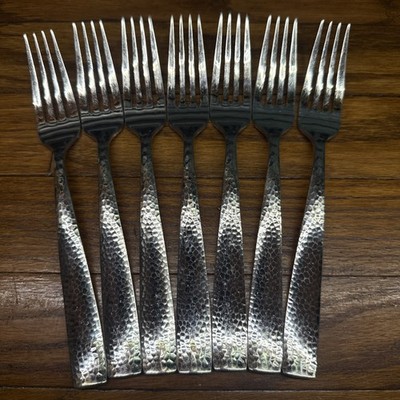 (7) Dinner Forks Hampton Forge Carolina 18/10 Stainless Tomodachi ...