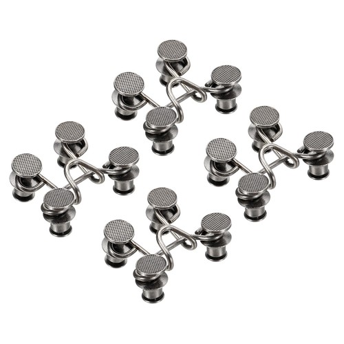 4pcs 32mm Waist Extender Buckle Jeans Button Pins Pants Tightener Black ...