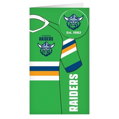 Canberra Raiders NRL Rugby League Greeting Card with Badge | eBay Australia