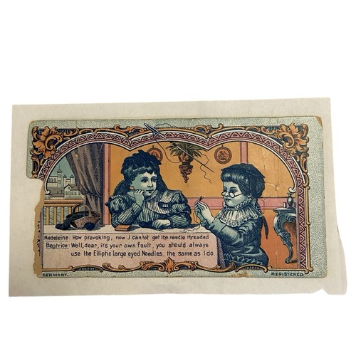 Vintage Advertising Elliptic Large Eyed Needles Sharps Needle Cover ...