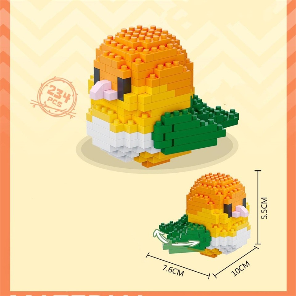 3D Bird Micro-particle Building Blocks DIY Parrot Mini Diamond Building ...